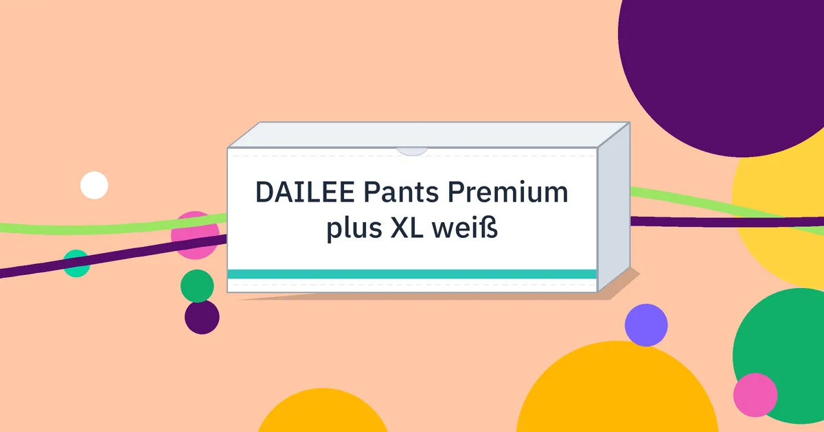 Symbolbild: Packung mit der Aufschrift DAILEE Pants Premium plus XL weiß (PZN 15240827) – Verfügbarkeit und Bezug in Apotheken in Frankfurt am Main