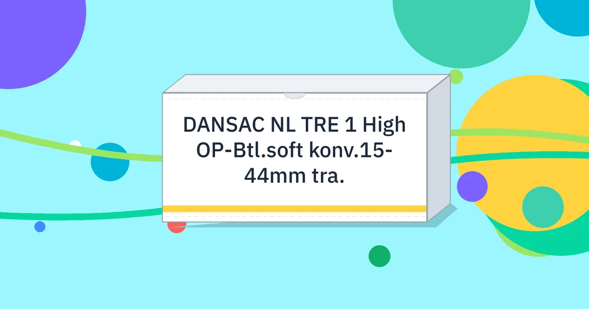 Symbolbild: Packung mit der Aufschrift DANSAC NL TRE 1 High OP-Btl.soft konv.15-44mm tra. (PZN 19745180) – Verfügbarkeit und Bezug in Apotheken in Frankfurt am Main