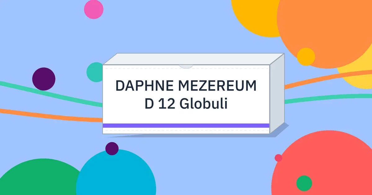 Symbolbild: Packung mit der Aufschrift DAPHNE MEZEREUM D 12 Globuli (PZN 13718905) – Verfügbarkeit und Bezug in Apotheken in Frankfurt am Main