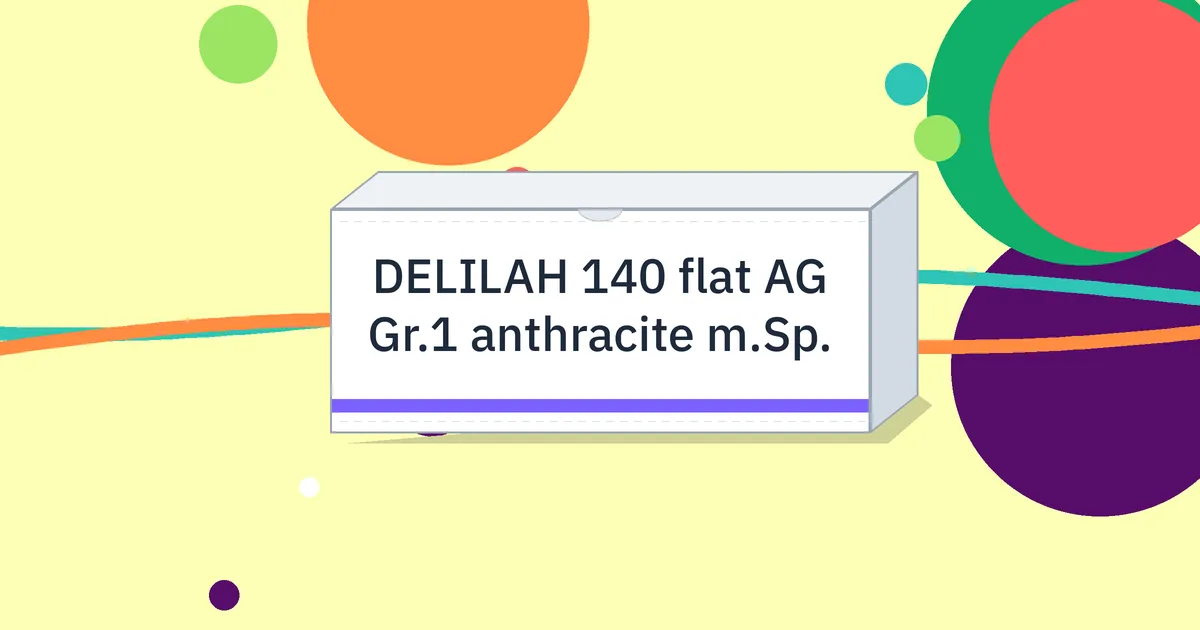Symbolbild: Packung mit der Aufschrift DELILAH 140 flat AG Gr.1 anthracite m.Sp. (PZN 14247112) – Verfügbarkeit und Bezug in Apotheken in Frankfurt am Main