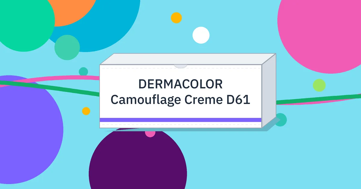 Symbolbild: Packung mit der Aufschrift DERMACOLOR Camouflage Creme D61 (PZN 15819616) – Verfügbarkeit und Bezug in Apotheken in Frankfurt am Main