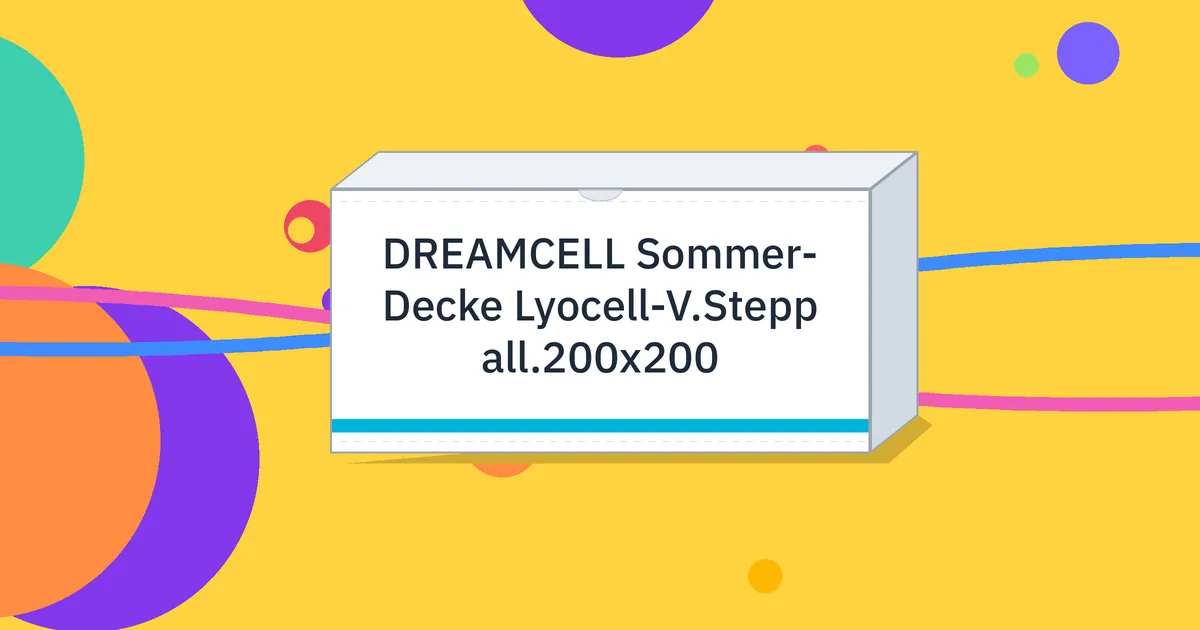 Symbolbild: Packung mit der Aufschrift DREAMCELL Sommer-Decke Lyocell-V.Stepp all.200x200 (PZN 16894962) – Verfügbarkeit und Bezug in Apotheken in Frankfurt am Main
