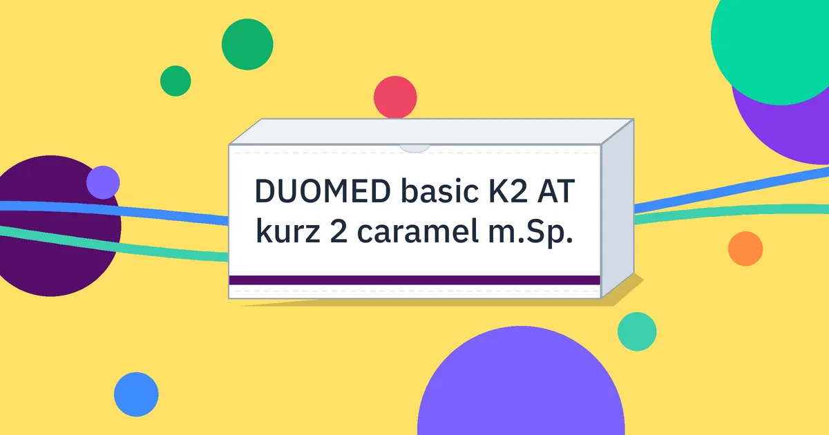 Symbolbild: Packung mit der Aufschrift DUOMED basic K2 AT kurz 2 caramel m.Sp. (PZN 20906346) – Verfügbarkeit und Bezug in Apotheken in Frankfurt am Main