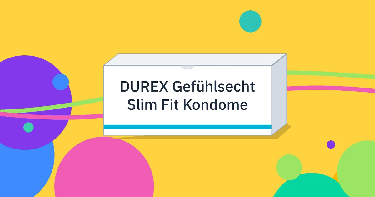 Symbolbild: Packung mit der Aufschrift DUREX Gefühlsecht Slim Fit Kondome (PZN 06730277) – Verfügbarkeit und Bezug in Apotheken in Frankfurt am Main
