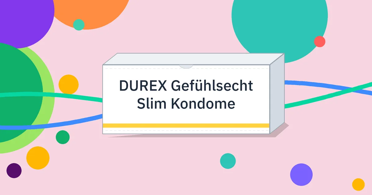 Symbolbild: Packung mit der Aufschrift DUREX Gefühlsecht Slim Kondome (PZN 19847845) – Verfügbarkeit und Bezug in Apotheken in Frankfurt am Main