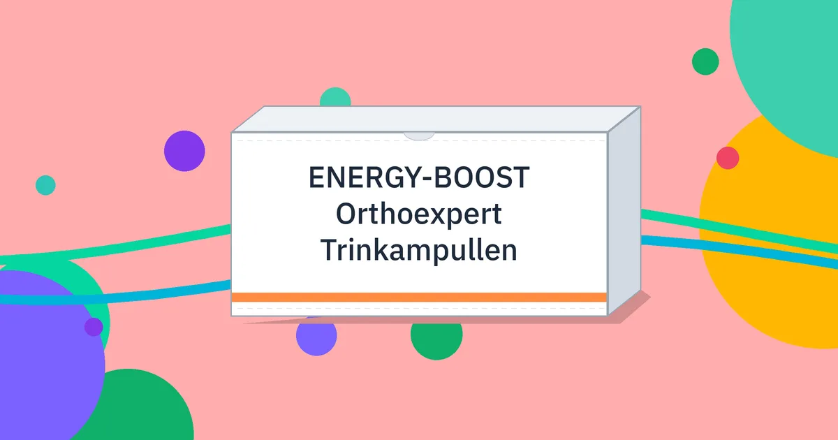 Symbolbild: Packung mit der Aufschrift ENERGY-BOOST Orthoexpert Trinkampullen (PZN 09069499) – Verfügbarkeit und Bezug in Apotheken in Frankfurt am Main