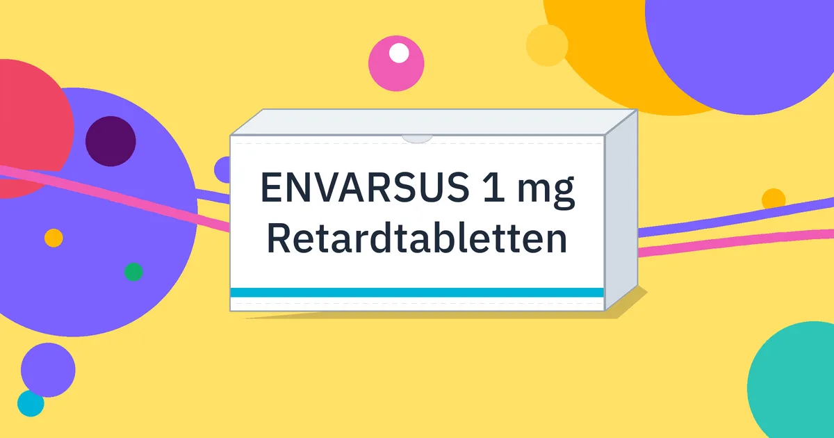 Symbolbild: Packung mit der Aufschrift ENVARSUS 1 mg Retardtabletten (PZN 10410236) – Verfügbarkeit und Bezug in Apotheken in Frankfurt am Main