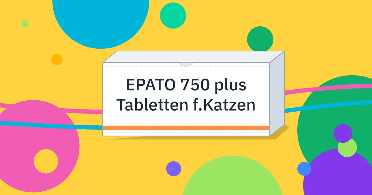 Symbolbild: Packung mit der Aufschrift EPATO 750 plus Tabletten f.Katzen (PZN 17441464) – Verfügbarkeit und Bezug in Apotheken in Frankfurt am Main