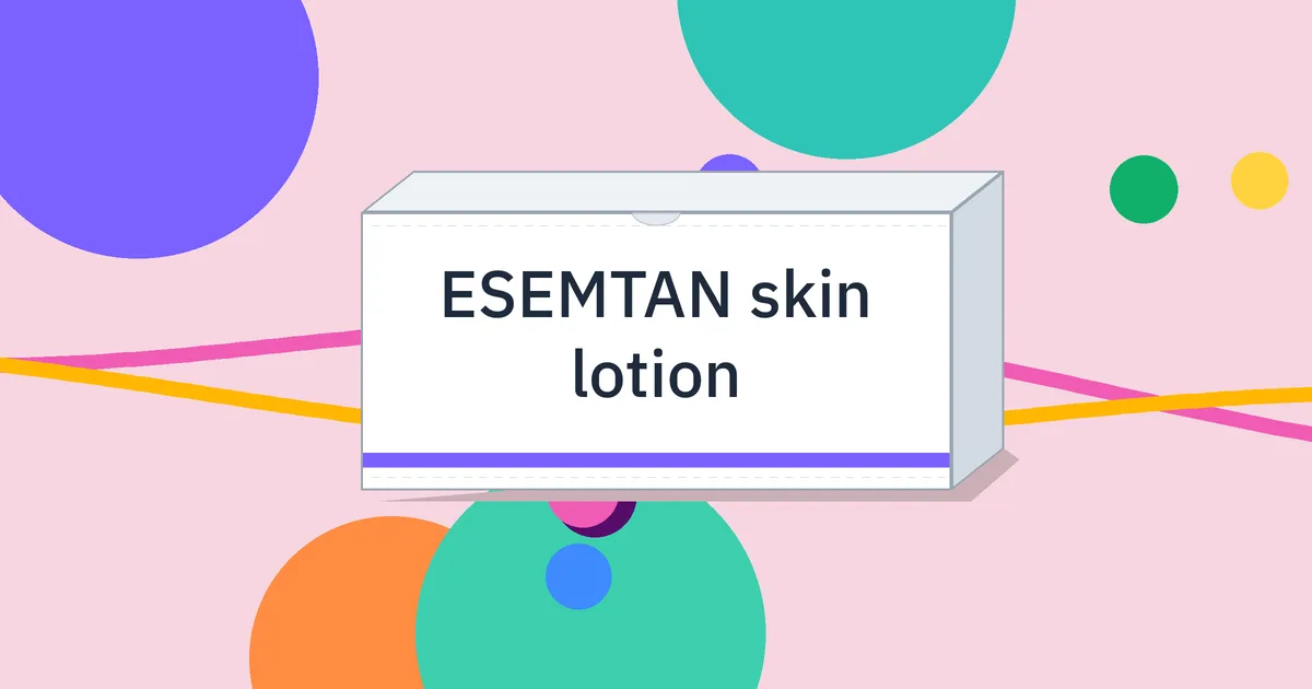Symbolbild: Packung mit der Aufschrift ESEMTAN skin lotion (PZN 19380548) – Verfügbarkeit und Bezug in Apotheken in Frankfurt am Main