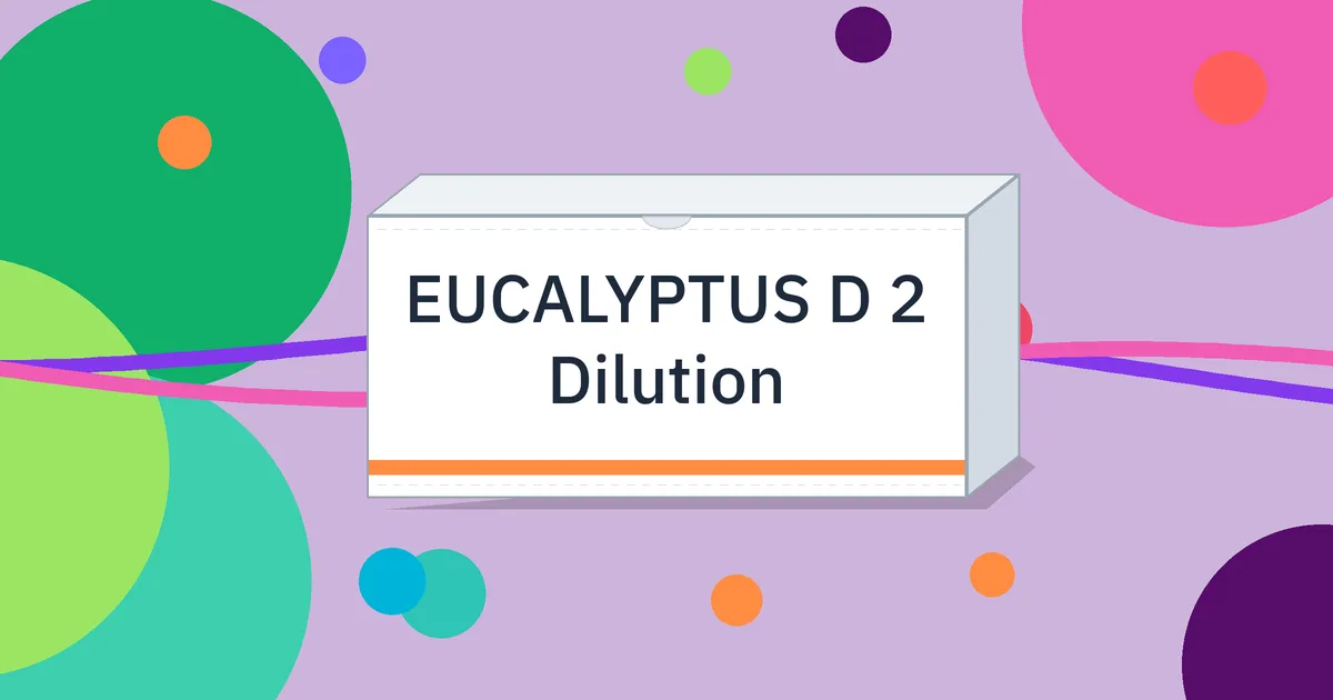 Symbolbild: Packung mit der Aufschrift EUCALYPTUS D 2 Dilution (PZN 04216381) – Verfügbarkeit und Bezug in Apotheken in Frankfurt am Main