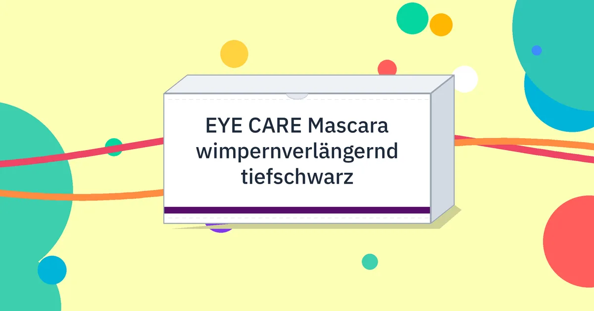 Symbolbild: Packung mit der Aufschrift EYE CARE Mascara wimpernverlängernd tiefschwarz (PZN 00770519) – Verfügbarkeit und Bezug in Apotheken in Frankfurt am Main