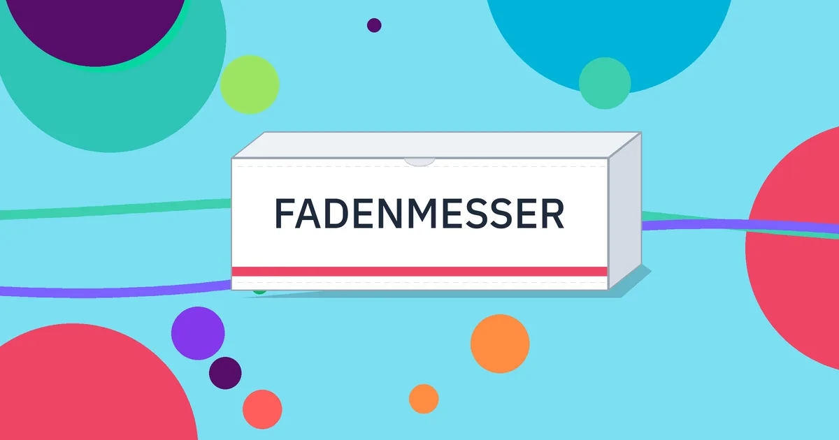 Symbolbild: Packung mit der Aufschrift FADENMESSER (PZN 04355355) – Verfügbarkeit und Bezug in Apotheken in Frankfurt am Main
