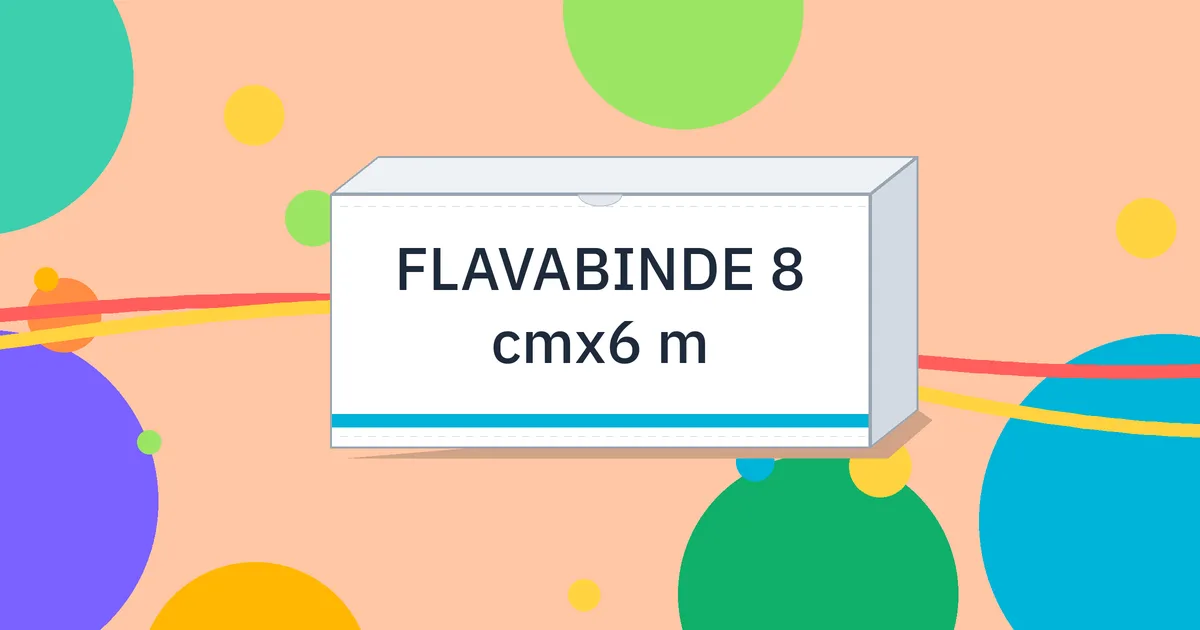 Symbolbild: Packung mit der Aufschrift FLAVABINDE 8 cmx6 m (PZN 04048400) – Verfügbarkeit und Bezug in Apotheken in Frankfurt am Main