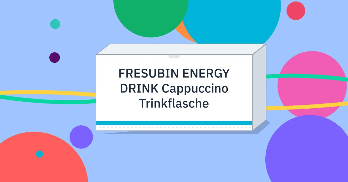 Symbolbild: Packung mit der Aufschrift FRESUBIN ENERGY DRINK Cappuccino Trinkflasche (PZN 18791775) – Verfügbarkeit und Bezug in Apotheken in Frankfurt am Main