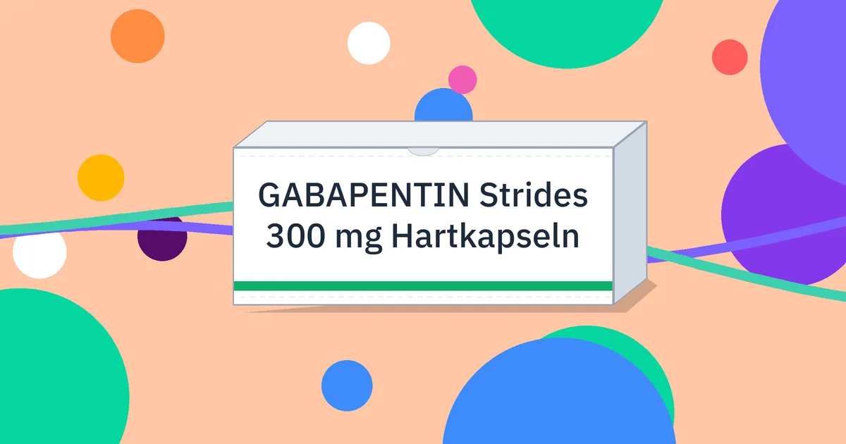 Symbolbild: Packung mit der Aufschrift GABAPENTIN Strides 300 mg Hartkapseln (PZN 19145824) – Verfügbarkeit und Bezug in Apotheken in Frankfurt am Main