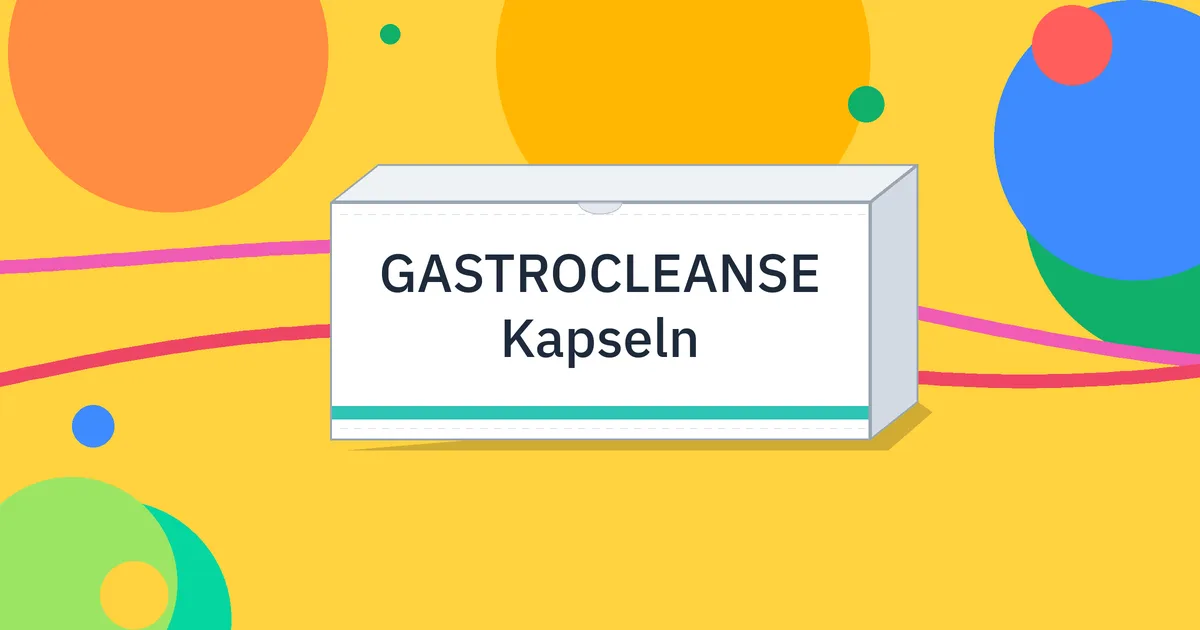 Symbolbild: Packung mit der Aufschrift GASTROCLEANSE Kapseln (PZN 19248702) – Verfügbarkeit und Bezug in Apotheken in Frankfurt am Main