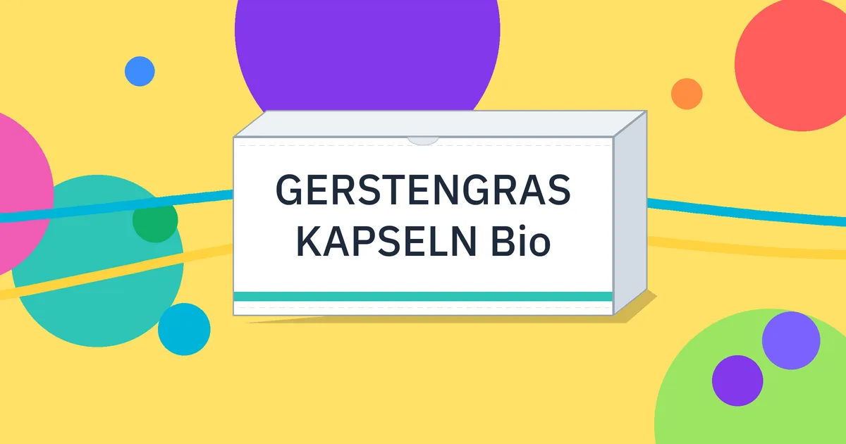 Symbolbild: Packung mit der Aufschrift GERSTENGRAS KAPSELN Bio (PZN 20186018) – Verfügbarkeit und Bezug in Apotheken in Frankfurt am Main