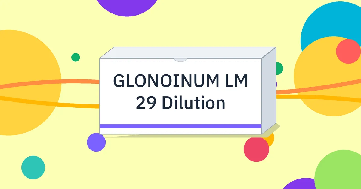 Symbolbild: Packung mit der Aufschrift GLONOINUM LM 29 Dilution (PZN 12879167) – Verfügbarkeit und Bezug in Apotheken in Frankfurt am Main