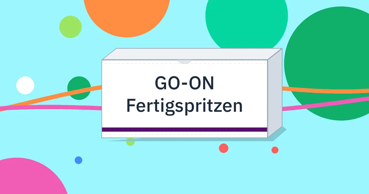 Symbolbild: Packung mit der Aufschrift GO-ON Fertigspritzen (PZN 01328464) – Verfügbarkeit und Bezug in Apotheken in Frankfurt am Main
