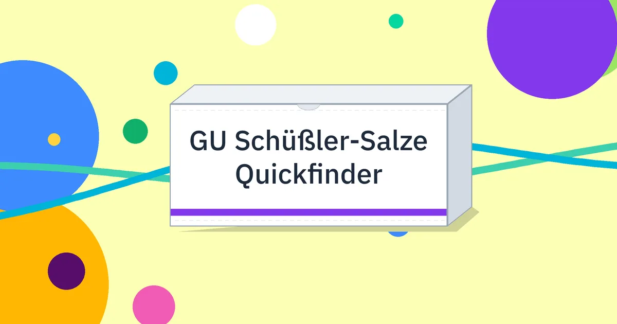 Symbolbild: Packung mit der Aufschrift GU Schüßler-Salze Quickfinder (PZN 20325388) – Verfügbarkeit und Bezug in Apotheken in Frankfurt am Main