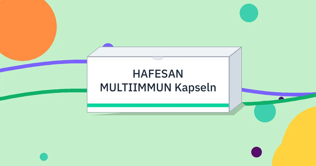 Symbolbild: Packung mit der Aufschrift HAFESAN MULTIIMMUN Kapseln (PZN 18154790) – Verfügbarkeit und Bezug in Apotheken in Frankfurt am Main