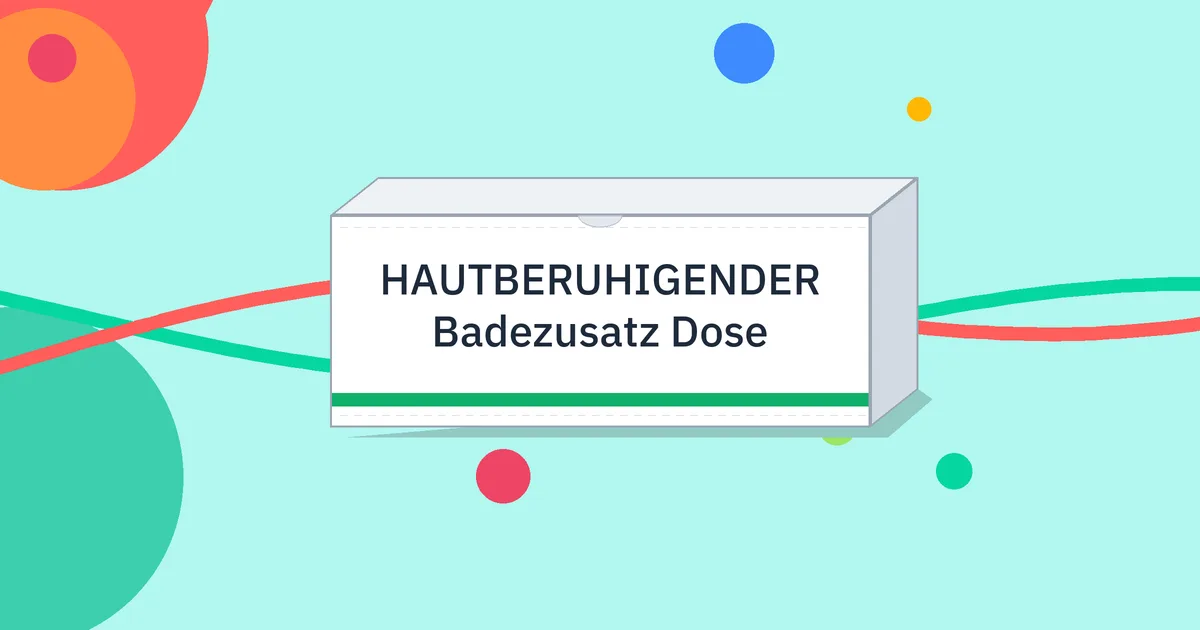 Symbolbild: Packung mit der Aufschrift HAUTBERUHIGENDER Badezusatz Dose (PZN 20132175) – Verfügbarkeit und Bezug in Apotheken in Frankfurt am Main