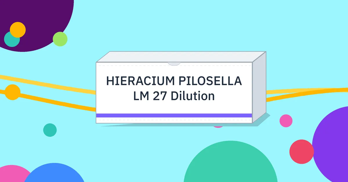 Symbolbild: Packung mit der Aufschrift HIERACIUM PILOSELLA LM 27 Dilution (PZN 13553640) – Verfügbarkeit und Bezug in Apotheken in Frankfurt am Main