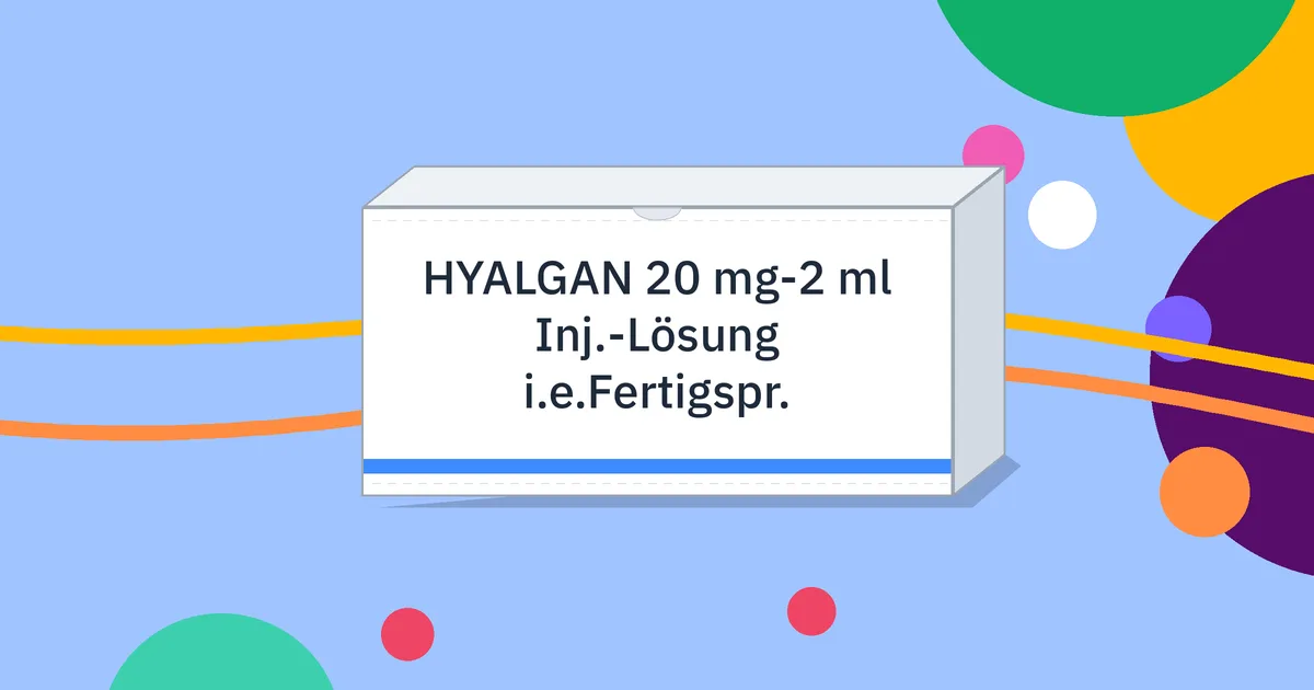 Symbolbild: Packung mit der Aufschrift HYALGAN 20 mg-2 ml Inj.-Lösung i.e.Fertigspr. (PZN 18760496) – Verfügbarkeit und Bezug in Apotheken in Frankfurt am Main