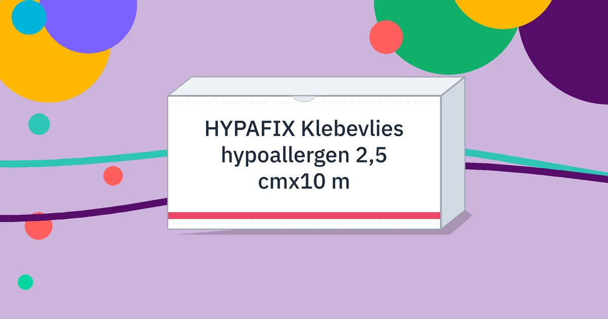 Symbolbild: Packung mit der Aufschrift HYPAFIX Klebevlies hypoallergen 2,5 cmx10 m (PZN 19215128) – Verfügbarkeit und Bezug in Apotheken in Frankfurt am Main