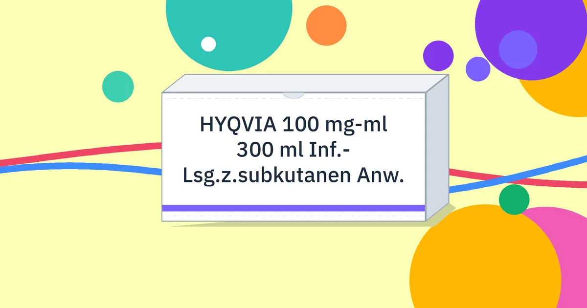 Symbolbild: Packung mit der Aufschrift HYQVIA 100 mg-ml 300 ml Inf.-Lsg.z.subkutanen Anw. (PZN 16708793) – Verfügbarkeit und Bezug in Apotheken in Frankfurt am Main