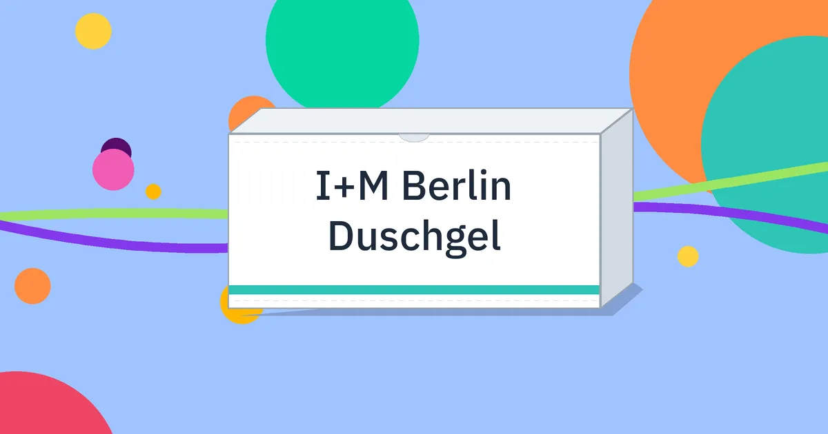 Symbolbild: Packung mit der Aufschrift I+M Berlin Duschgel (PZN 08462042) – Verfügbarkeit und Bezug in Apotheken in Frankfurt am Main
