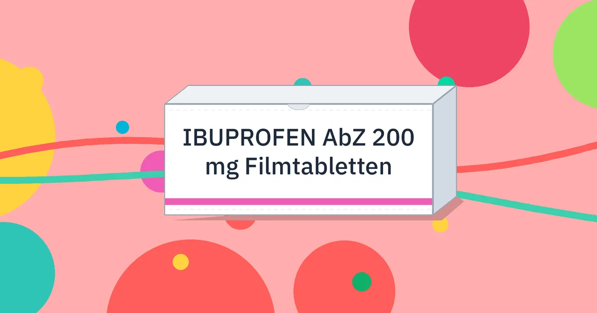 Symbolbild: Packung mit der Aufschrift IBUPROFEN AbZ 200 mg Filmtabletten (PZN 01016032) – Verfügbarkeit und Bezug in Apotheken in Frankfurt am Main