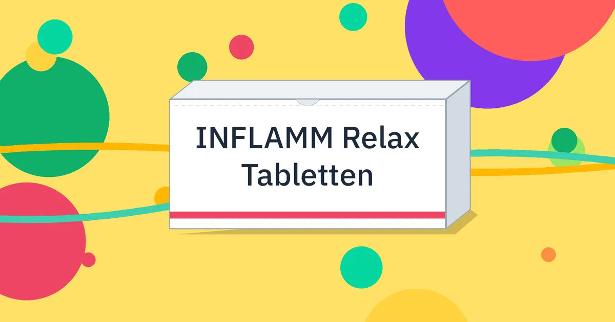 Symbolbild: Packung mit der Aufschrift INFLAMM Relax Tabletten (PZN 20385686) – Verfügbarkeit und Bezug in Apotheken in Frankfurt am Main