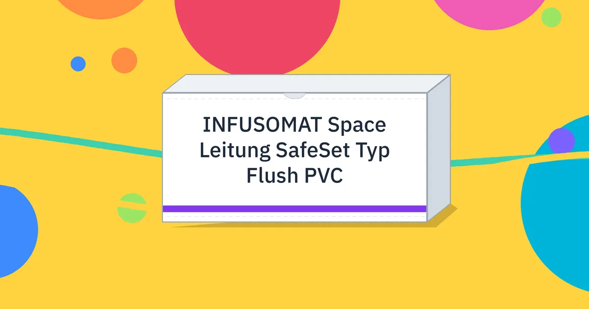Symbolbild: Packung mit der Aufschrift INFUSOMAT Space Leitung SafeSet Typ Flush PVC (PZN 16036750) – Verfügbarkeit und Bezug in Apotheken in Frankfurt am Main