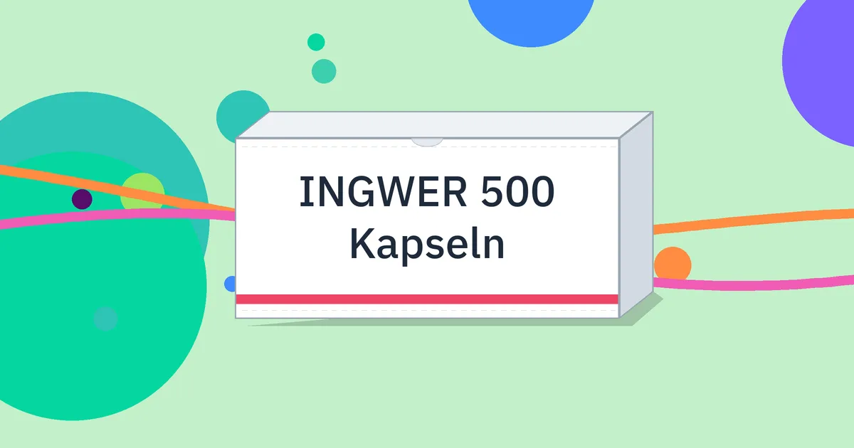 Symbolbild: Packung mit der Aufschrift INGWER 500 Kapseln (PZN 01058740) – Verfügbarkeit und Bezug in Apotheken in Frankfurt am Main