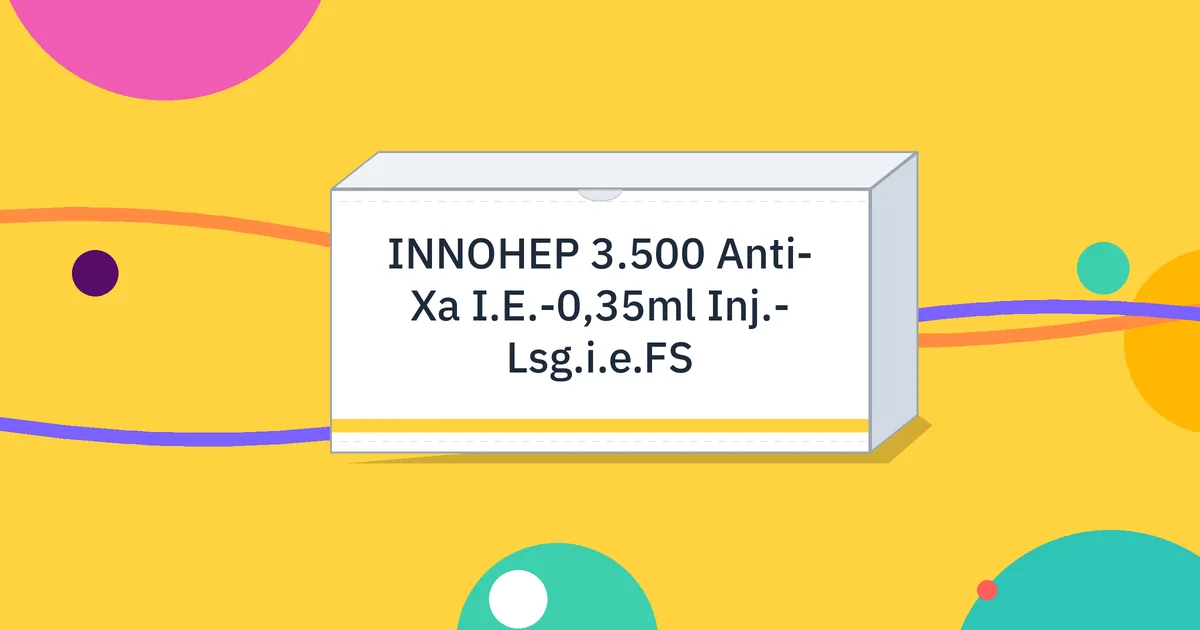 Symbolbild: Packung mit der Aufschrift INNOHEP 3.500 Anti-Xa I.E.-0,35ml Inj.-Lsg.i.e.FS (PZN 18364607) – Verfügbarkeit und Bezug in Apotheken in Frankfurt am Main