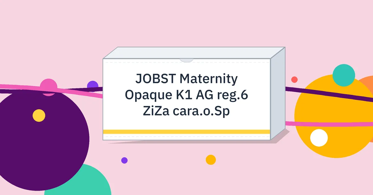 Symbolbild: Packung mit der Aufschrift JOBST Maternity Opaque K1 AG reg.6 ZiZa cara.o.Sp (PZN 15849965) – Verfügbarkeit und Bezug in Apotheken in Frankfurt am Main