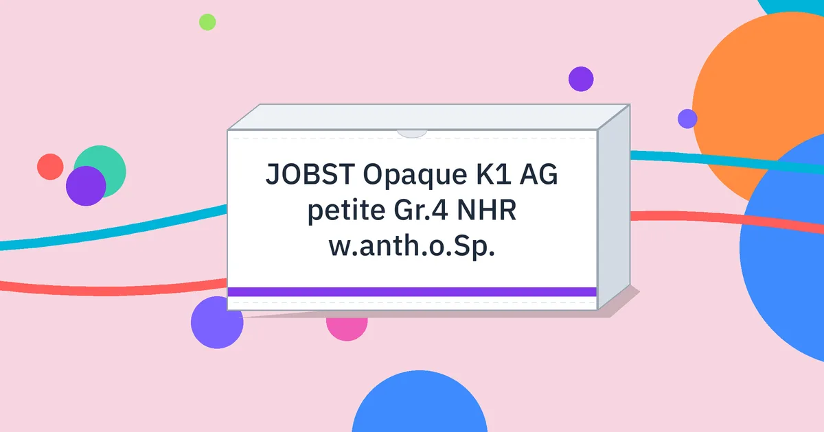 Symbolbild: Packung mit der Aufschrift JOBST Opaque K1 AG petite Gr.4 NHR w.anth.o.Sp. (PZN 16271758) – Verfügbarkeit und Bezug in Apotheken in Frankfurt am Main