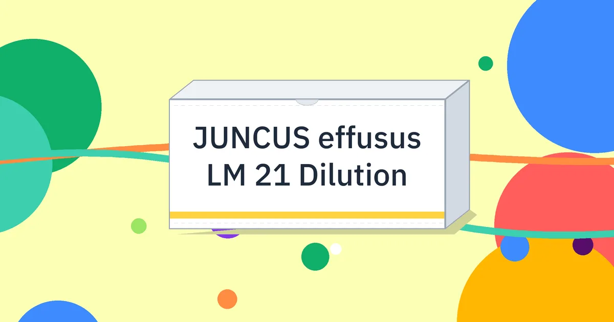 Symbolbild: Packung mit der Aufschrift JUNCUS effusus LM 21 Dilution (PZN 13564282) – Verfügbarkeit und Bezug in Apotheken in Frankfurt am Main