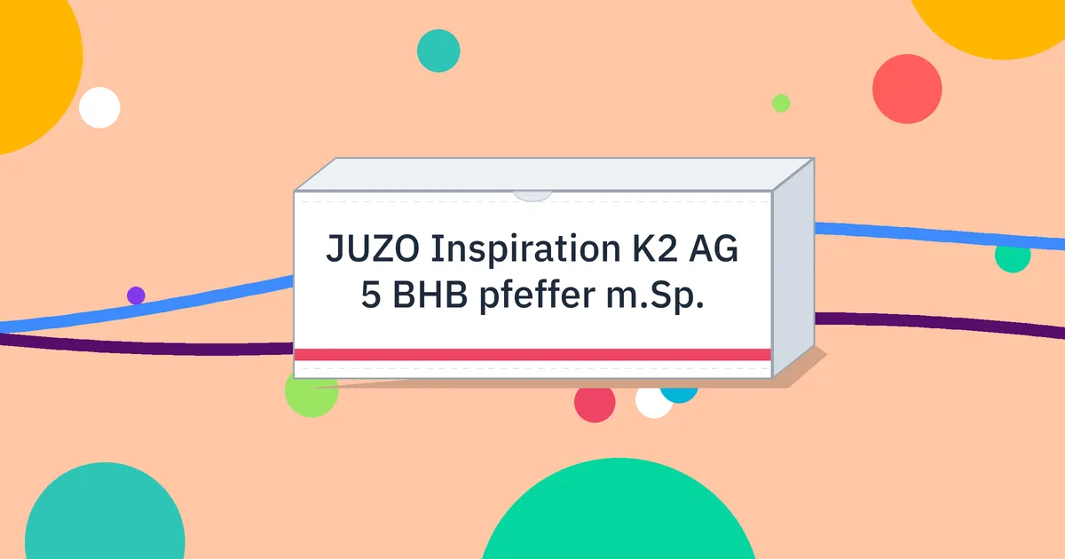 Symbolbild: Packung mit der Aufschrift JUZO Inspiration K2 AG 5 BHB pfeffer m.Sp. (PZN 14832661) – Verfügbarkeit und Bezug in Apotheken in Frankfurt am Main