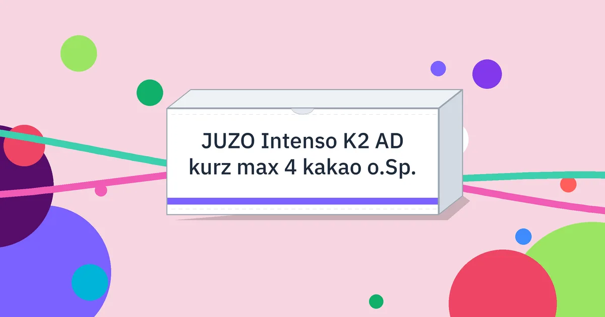 Symbolbild: Packung mit der Aufschrift JUZO Intenso K2 AD kurz max 4 kakao o.Sp. (PZN 18619473) – Verfügbarkeit und Bezug in Apotheken in Frankfurt am Main