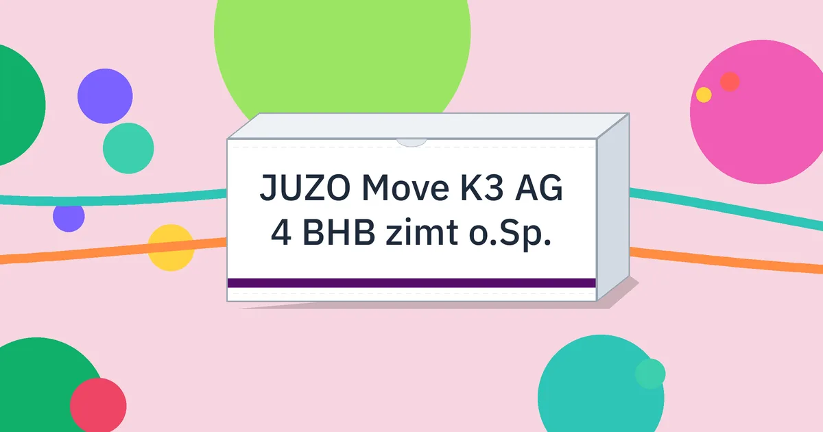Symbolbild: Packung mit der Aufschrift JUZO Move K3 AG 4 BHB zimt o.Sp. (PZN 18577622) – Verfügbarkeit und Bezug in Apotheken in Frankfurt am Main