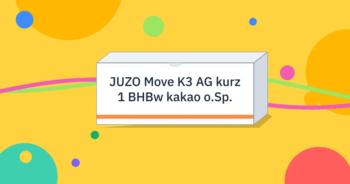 Symbolbild: Packung mit der Aufschrift JUZO Move K3 AG kurz 1 BHBw kakao o.Sp. (PZN 18593756) – Verfügbarkeit und Bezug in Apotheken in Frankfurt am Main