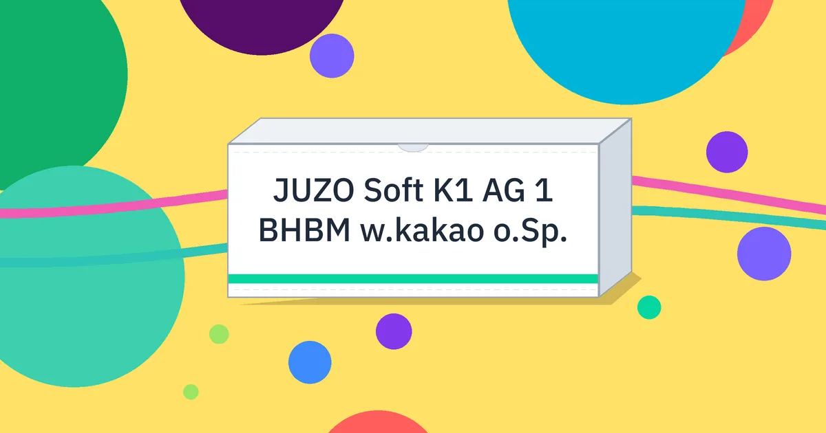 Symbolbild: Packung mit der Aufschrift JUZO Soft K1 AG 1 BHBM w.kakao o.Sp. (PZN 14865181) – Verfügbarkeit und Bezug in Apotheken in Frankfurt am Main