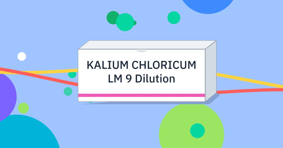 Symbolbild: Packung mit der Aufschrift KALIUM CHLORICUM LM 9 Dilution (PZN 12918660) – Verfügbarkeit und Bezug in Apotheken in Frankfurt am Main