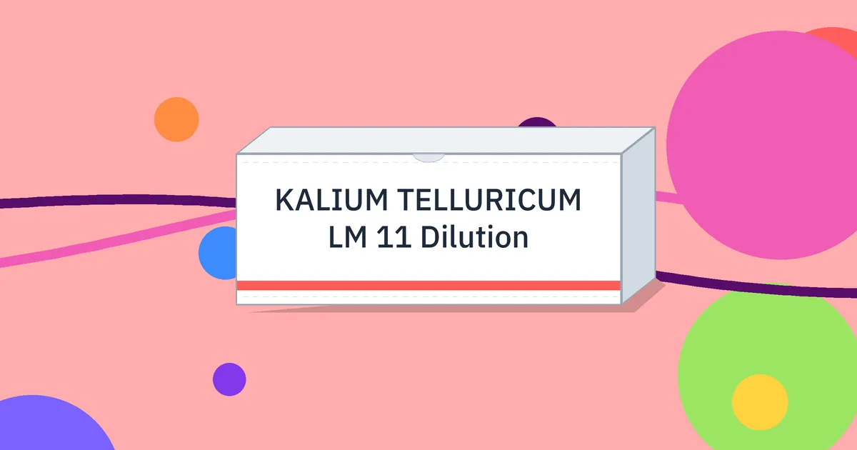 Symbolbild: Packung mit der Aufschrift KALIUM TELLURICUM LM 11 Dilution (PZN 12927222) – Verfügbarkeit und Bezug in Apotheken in Frankfurt am Main