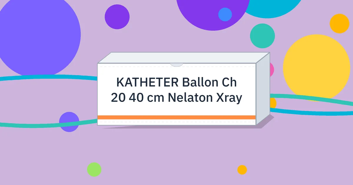 Symbolbild: Packung mit der Aufschrift KATHETER Ballon Ch 20 40 cm Nelaton Xray (PZN 01966118) – Verfügbarkeit und Bezug in Apotheken in Frankfurt am Main