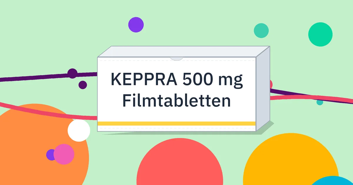 Symbolbild: Packung mit der Aufschrift KEPPRA 500 mg Filmtabletten (PZN 01170075) – Verfügbarkeit und Bezug in Apotheken in Frankfurt am Main