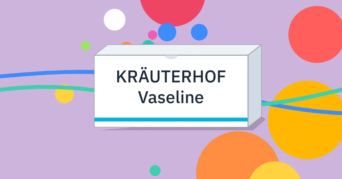 Symbolbild: Packung mit der Aufschrift KRÄUTERHOF Vaseline (PZN 10412815) – Verfügbarkeit und Bezug in Apotheken in Frankfurt am Main