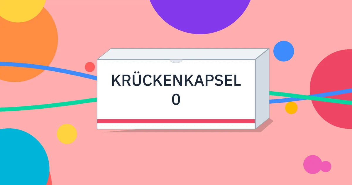 Symbolbild: Packung mit der Aufschrift KRÜCKENKAPSEL 0 (PZN 01731303) – Verfügbarkeit und Bezug in Apotheken in Frankfurt am Main